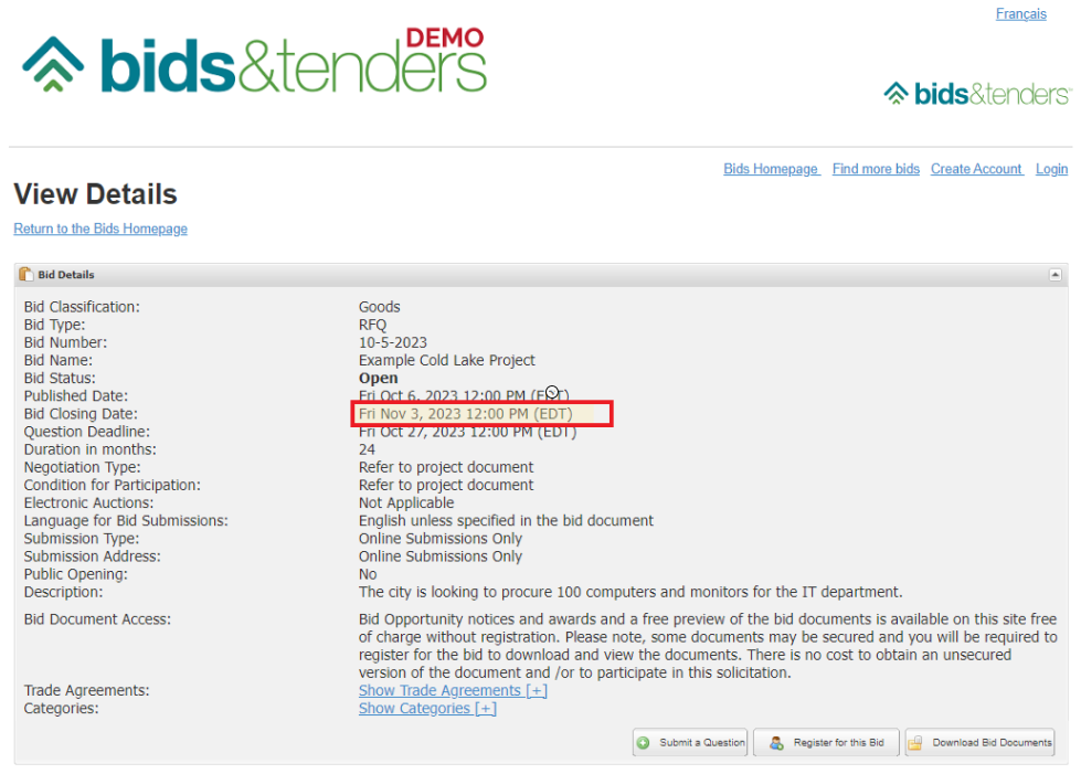 Submission FAQ's – bids&tenders